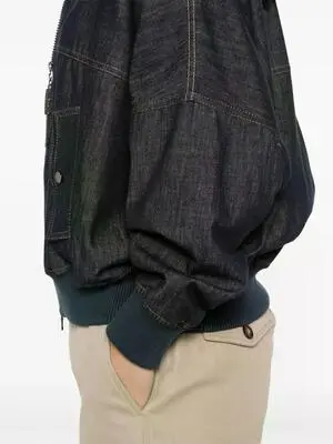 Brunello Cucinelli Indigo Denim Bomber Jacket
