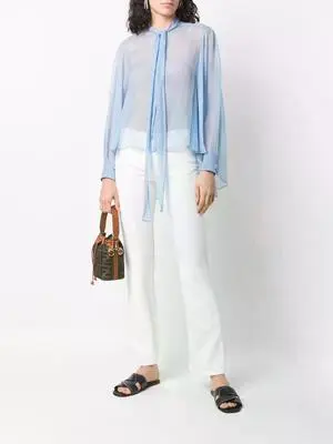 Alberta Ferretti Slim Fit Trousers Cotton