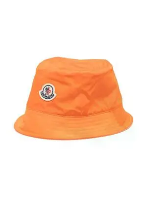 Moncler Logo-patch Reversible Bucket Hat - Orange