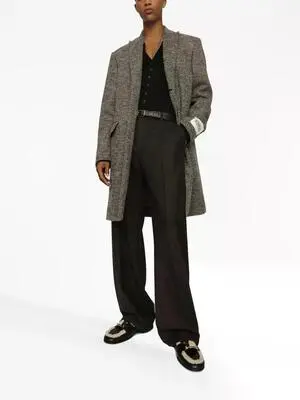 Dolce & Gabbana Single-breasted Melange Wool Coat