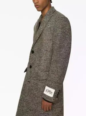 Dolce & Gabbana Single-breasted Melange Wool Coat