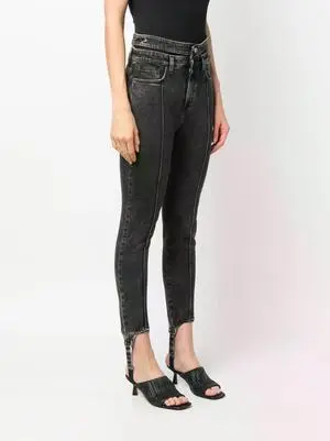 ANDREĀDAMO Stretch-cotton Cut-out Skinny Jeans