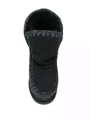 Mou Woven Detail Boots - Black