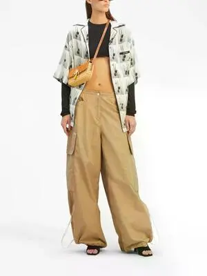 Palm Angels Low-rise Wide-leg Parachute Trousers
