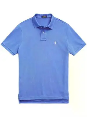 Polo Ralph Lauren Piqué Polo Shirt With Embroidered Pony Motif - Blue