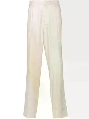 LARDINI Linen-blend Tapered Trousers