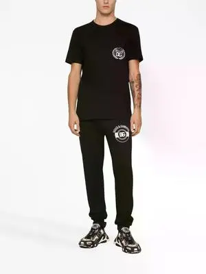 Dolce & Gabbana Embroidered-logo Cotton T-shirt - Black
