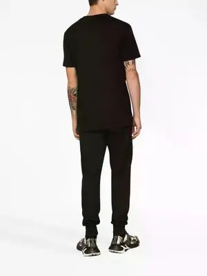 Dolce & Gabbana Embroidered-logo Cotton T-shirt - Black