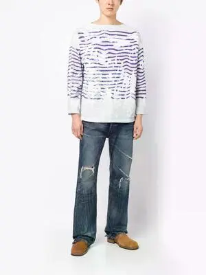 DOUBLET Graphic-print Long-sleeved Top