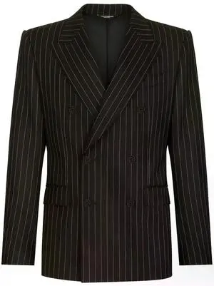 Dolce & Gabbana Double-breasted Pinstripe Suit - Black