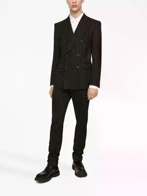 Dolce & Gabbana Double-breasted Pinstripe Suit - Black