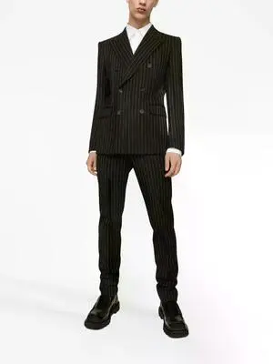 Dolce & Gabbana Double-breasted Pinstripe Suit - Black