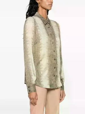TWINSET Lizard-effect Button-up Shirt