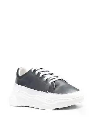 PHILEO Low Top Round Toe Lace Up Sneakers
