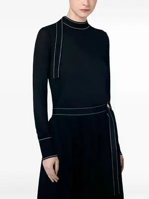Ports 1961 Knitted Sweater With Contrast Stitching