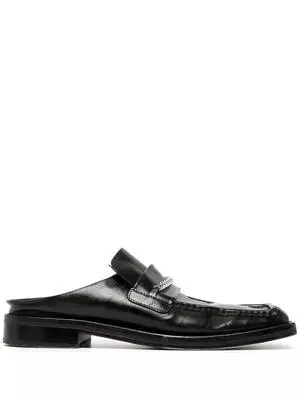 Martine Rose Chain-embellished Slip-on Loafers - Black