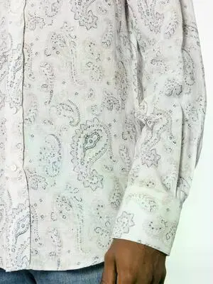 Brunello Cucinelli Paisley-print Linen Shirt