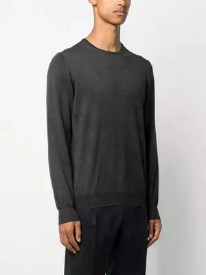 LARDINI Crew-neck Wool Jumper - Grey