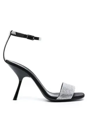 SERGIO ROSSI Embellished Heeled Sandals - Black