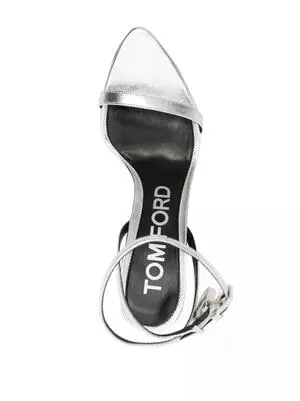 TOM FORD Padlock Pointy Naked 85mm Leather Sandals