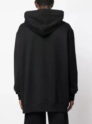 LANVIN Oversized Logo-appliqué Hoodie - Black