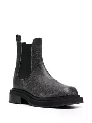 Eckhaus Latta Mike" Cracked-effect Leather Chelsea Boots