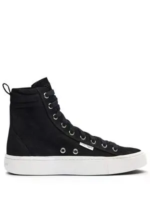 COURREGES Courrèges Panelled Canvas High Top Sneakers Black