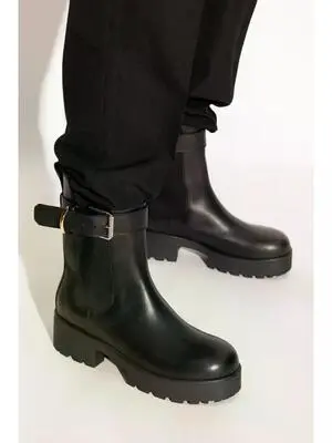 Givenchy Buckled Leather Ankle Boots