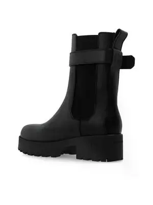 Givenchy Buckled Leather Ankle Boots