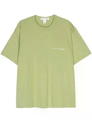 Comme Des Garçons Logo-print Cotton T-shirt - Green