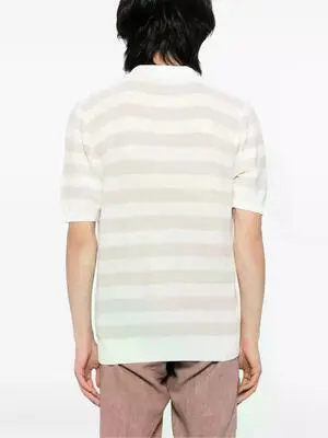 Eleventy Striped Polo Shirt - Neutrals