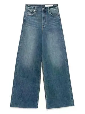 Rag & Bone High-rise Wide-leg Jeans - Blue