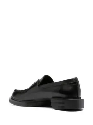 Fendi Frame Leather Loafers