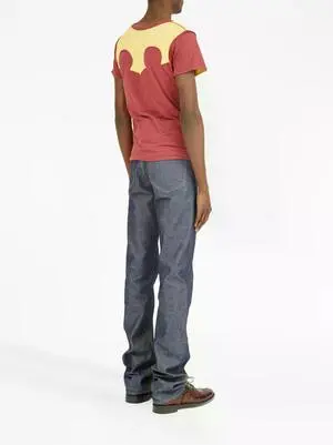 MAISON MARGIELA Décortiqué Logo-print T-shirt - Red
