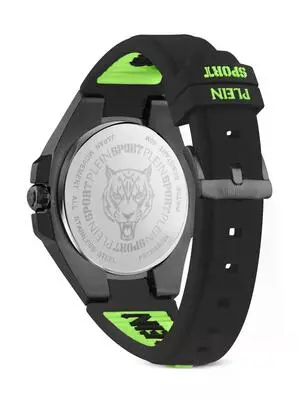 PLEIN SPORT 47mm Stainless Steel Watch With Rubber Strap