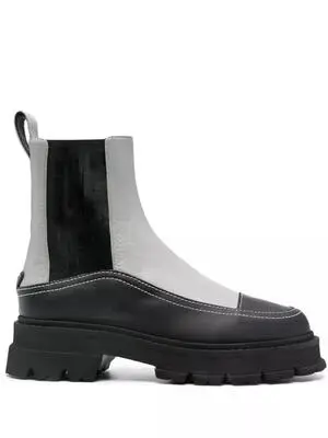 Emporio Armani 55mm Panelled Ankle Boots - Black