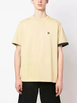 Helmut Lang Slant Logo Crew Neck T-shirt