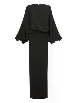 TALLER MARMO La Maddalena Asymmetric Neck Dress - Black