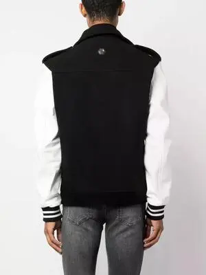 Philipp Plein Leather Biker Jacket - Black