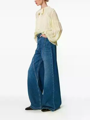 TWINSET Wide-leg Belted Jeans