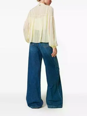 TWINSET Wide-leg Belted Jeans