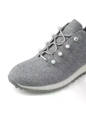 JIMMY CHOO Veles Sock Fit Trainers With Faux-pearl Detailing
