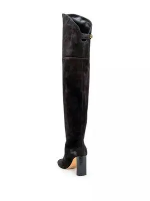 MAISON SKORPIOS Marylin Suede Over-the-knee Boots - Black