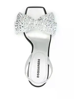 Dsquared2 Bow Embellished Square-toe Heeled Sandals