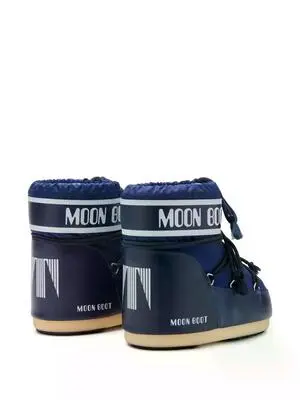 Moon Boot Icon Logo Print Lace-up Boots - Blue