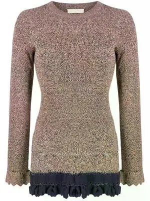 Ulla Johnson Ribbed Jumper With Ruffle Trim