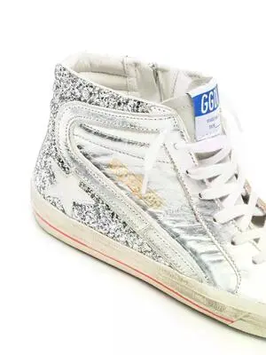 GOLDEN GOOSE Tone Leather Logo Patch Lace-up High Top Sneakers