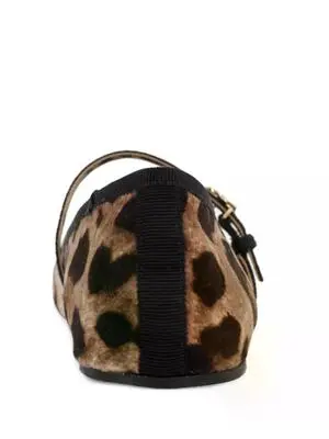 Dolce & Gabbana Leopard Print Ballerina Flats - Brown