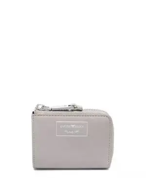 Emporio Armani Logo-stamp Faux-leather Wallet - Black