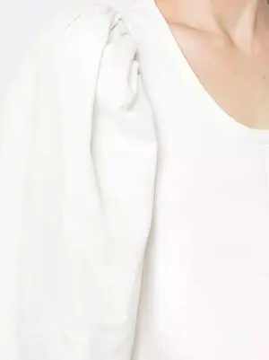 Goen.j Cotton Blend Puff Sleeve Maxi Dress - White